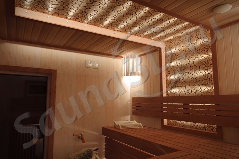 688 проект дровяной бани с кирпичной печью - Sauna3D
